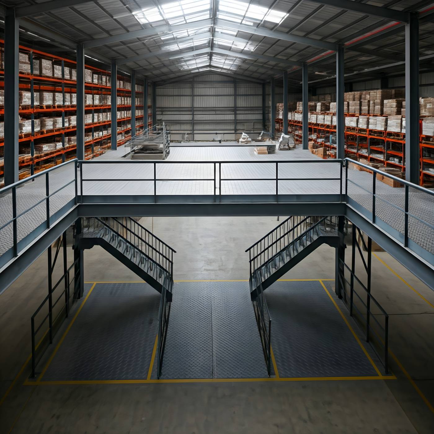 Storage Mezzanine With Staircase: Efficient & Safe Access